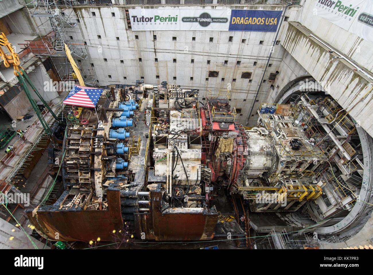 Alaskan Way Viaduct Replacement Program.This photo shows progress on ...