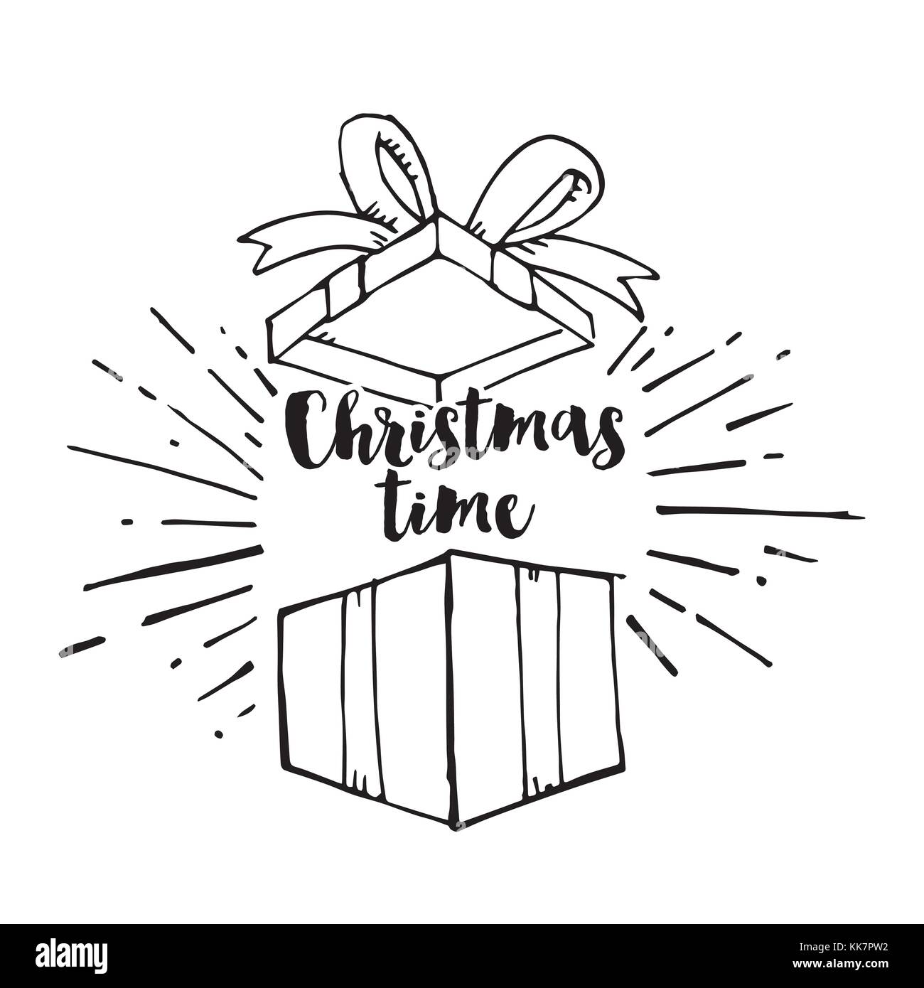 Hand drawn Christmas present background Stock Vector Image & Art - Alamy