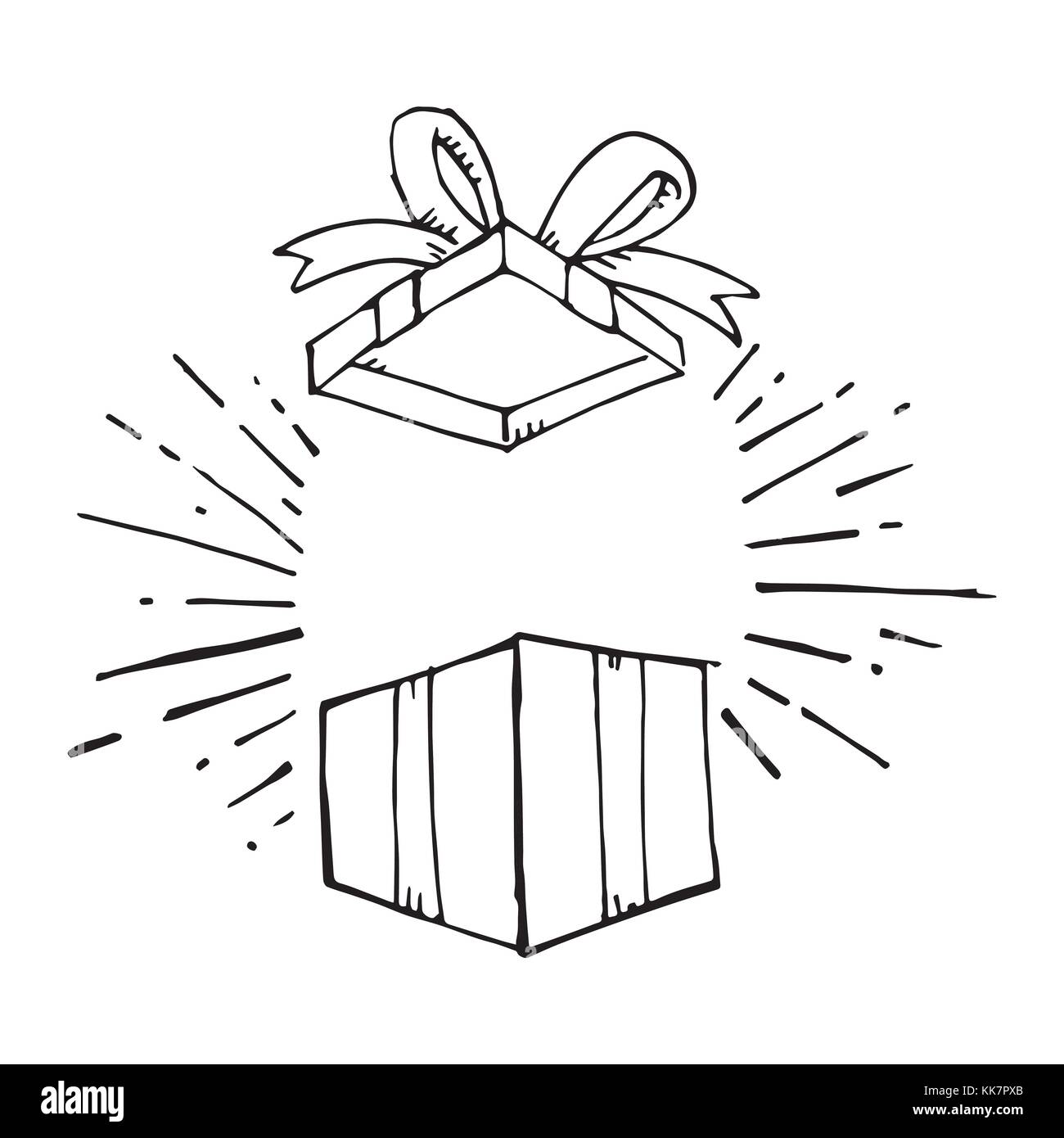 Hand drawn Christmas present background Stock Vector Image & Art - Alamy