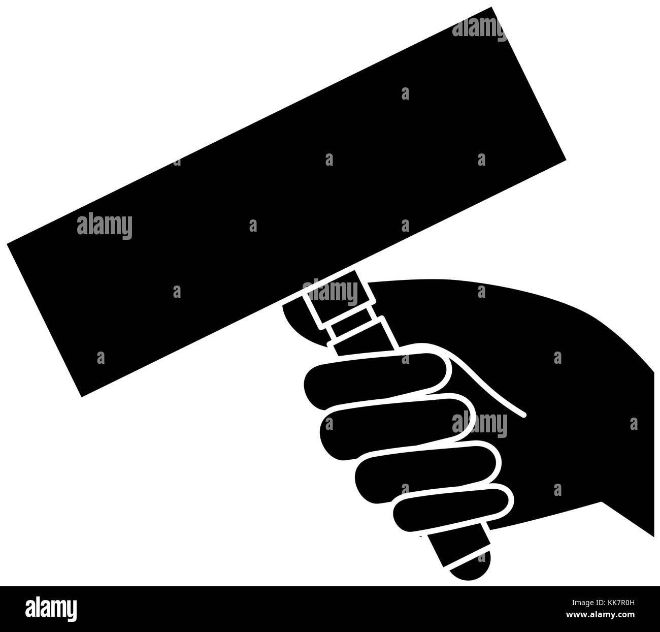 Protest banner blank hand Black and White Stock Photos & Images - Alamy