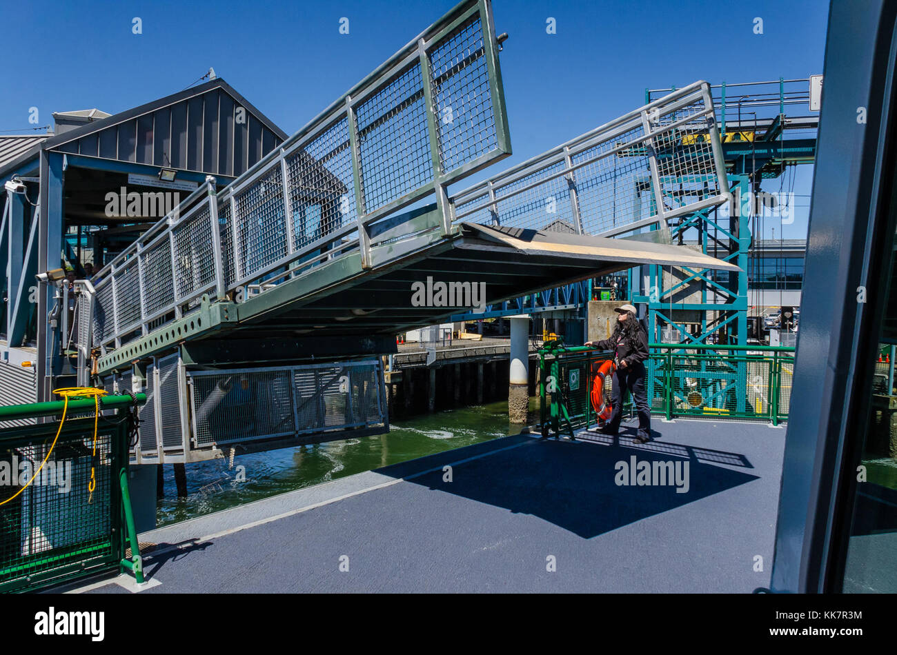 During the event the passenger walkway was lifted when the ferry in the ...