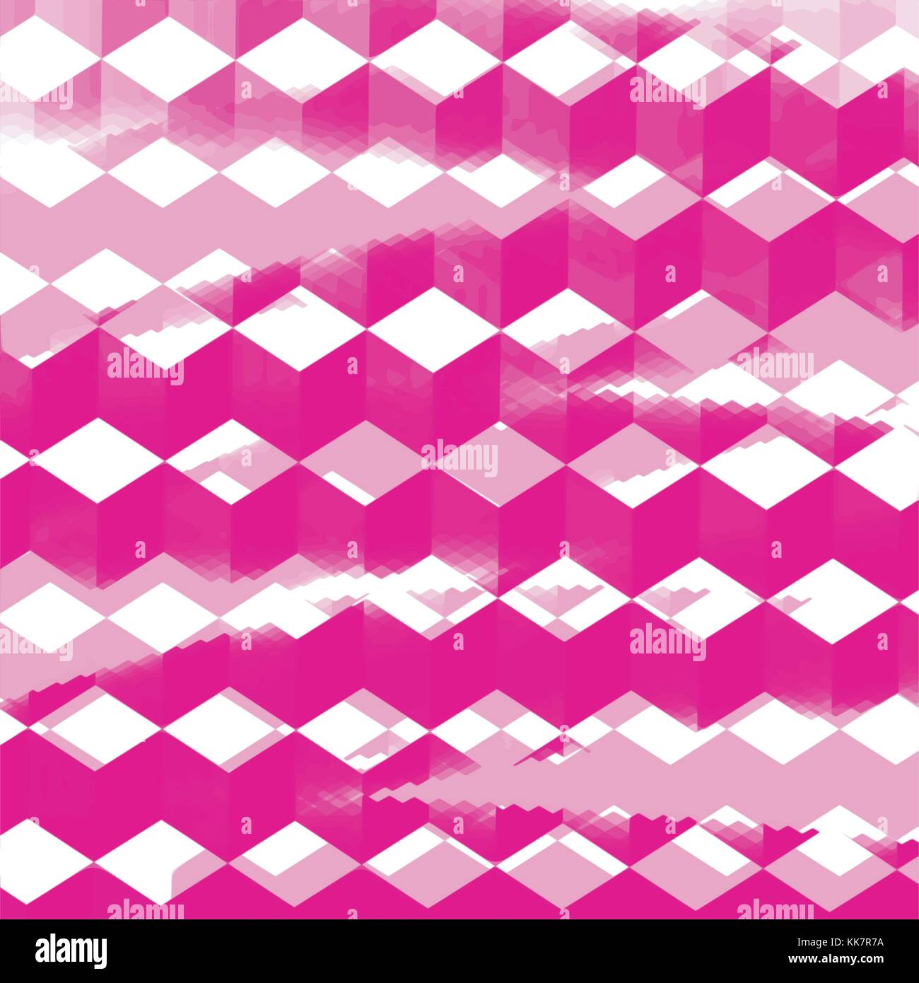hot pink abstract watercolor zigzag pattern with dark and light areas ...