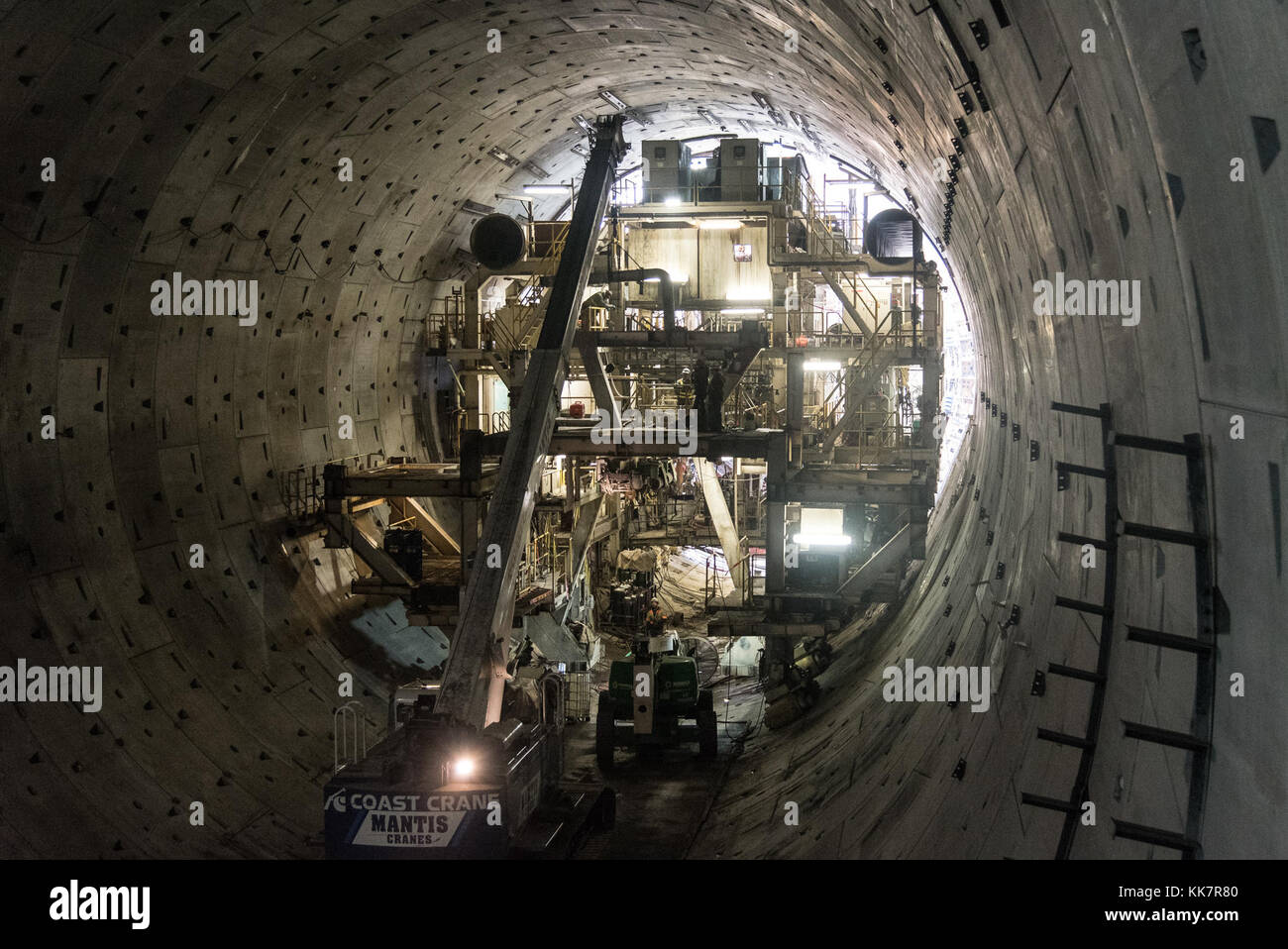 This July 2017 photo shows progress on disassembling a section of the ...