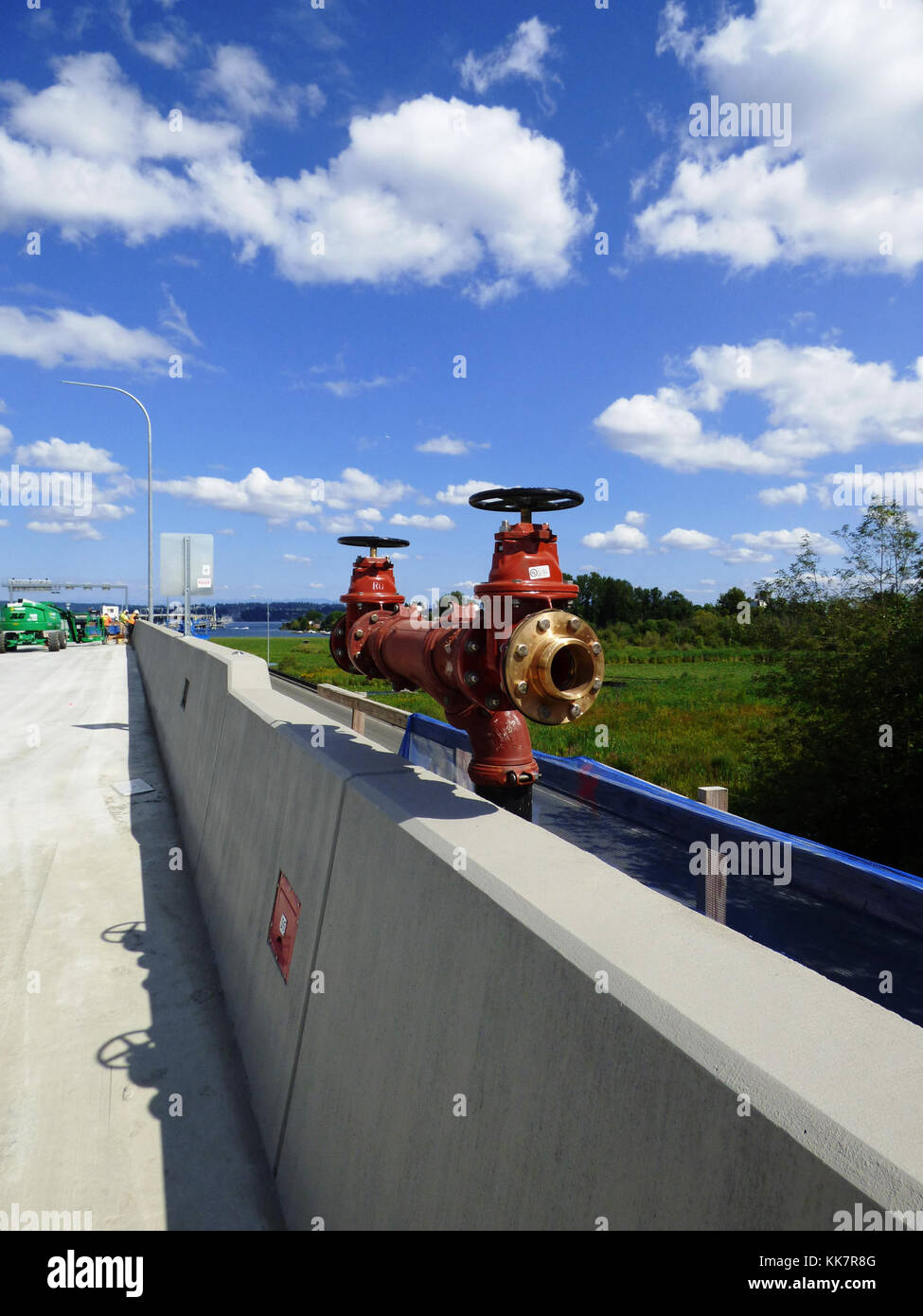 A look at the freshly installed fire protection system on the new West ...