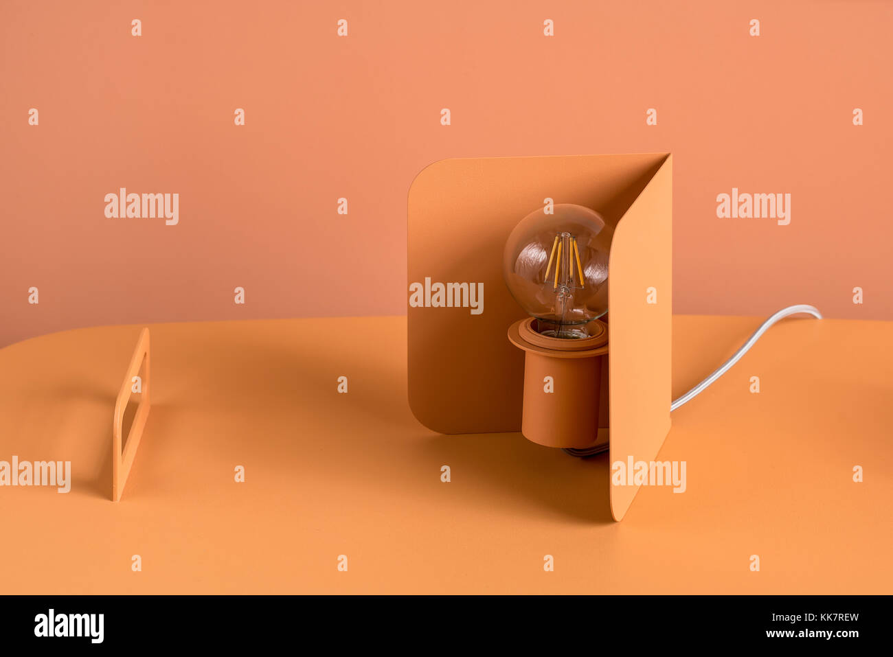 Metal orange edison lamp Stock Photo - Alamy