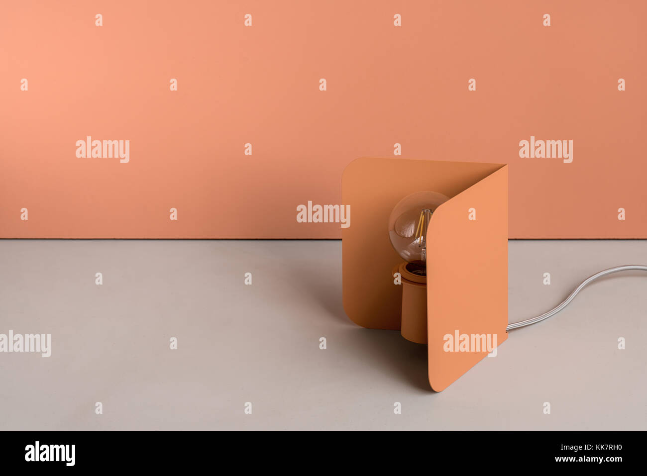 Metal orange edison lamp Stock Photo - Alamy