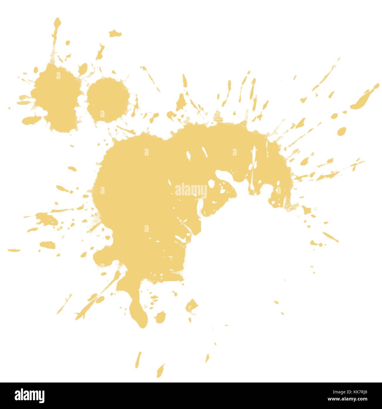 yellow abstract watercolor blotch pattern with splatters all around on ...