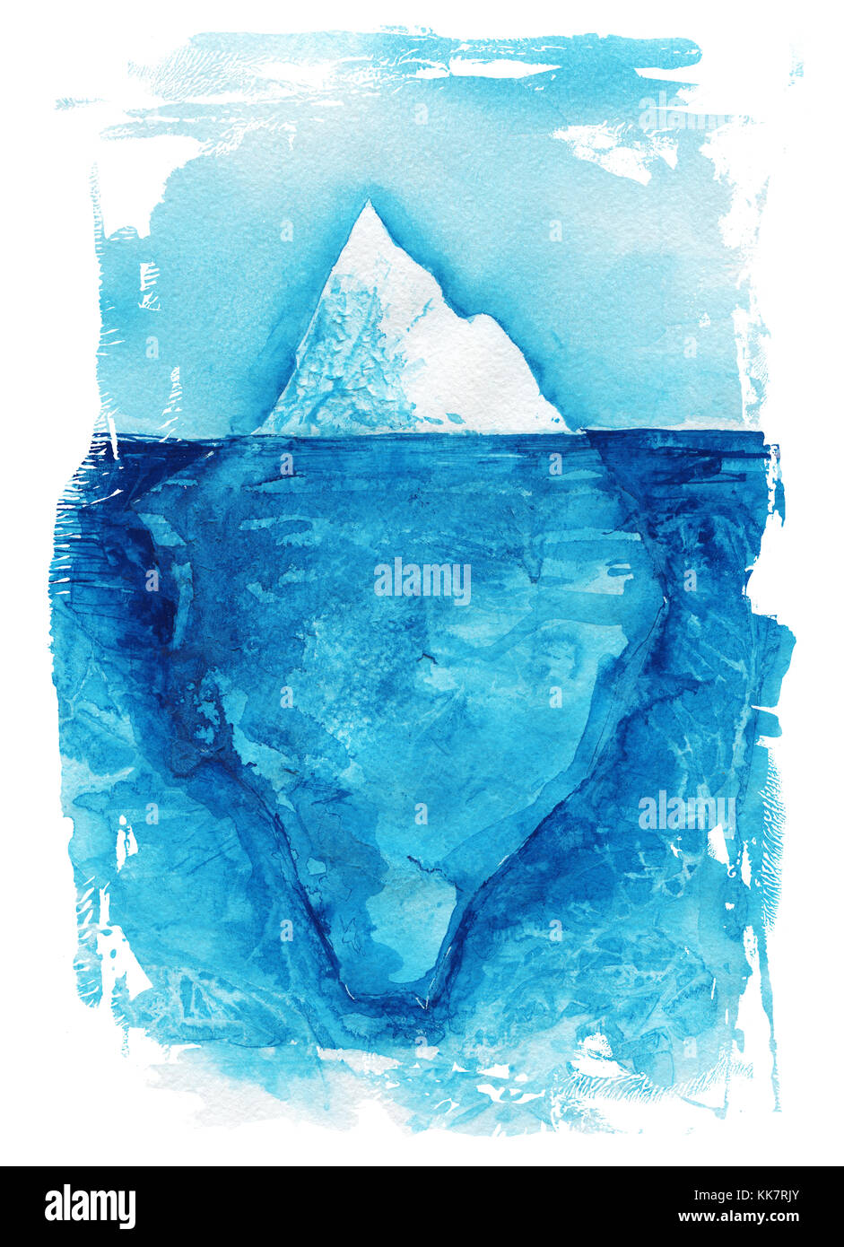 Watercolor iceberg blue ice Cut Out Stock Images & Pictures - Alamy