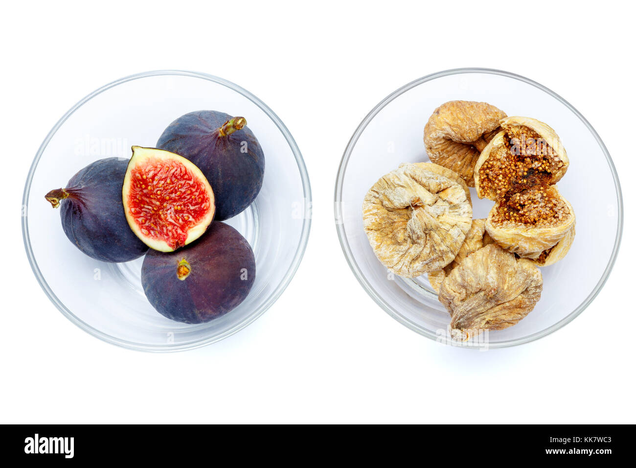 Fresh and dried Fig isolated on white background. Clipping path Stock ...