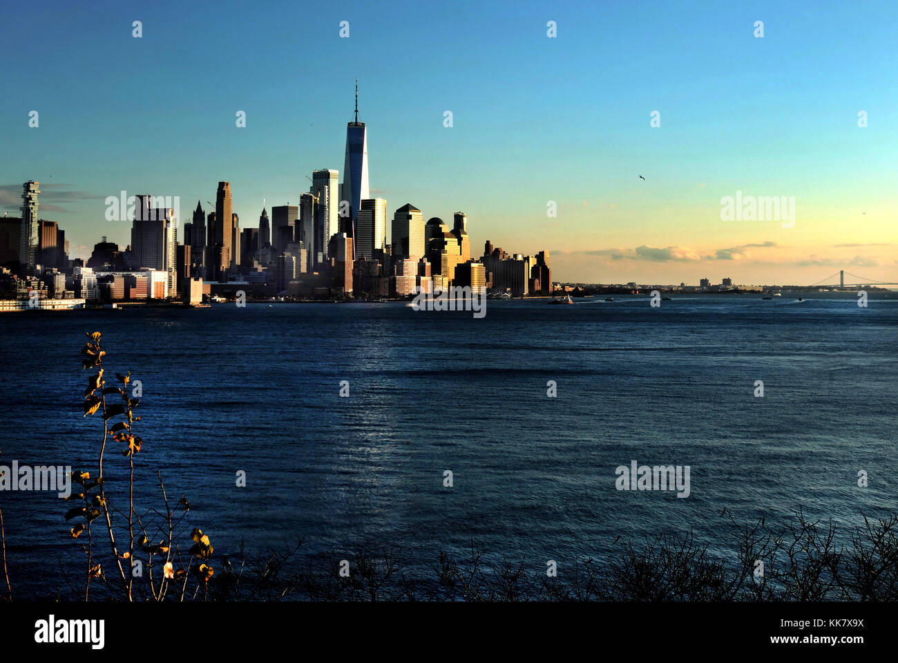 One World Trade Center (Freedom Tower), New York City, Sunset Stock ...