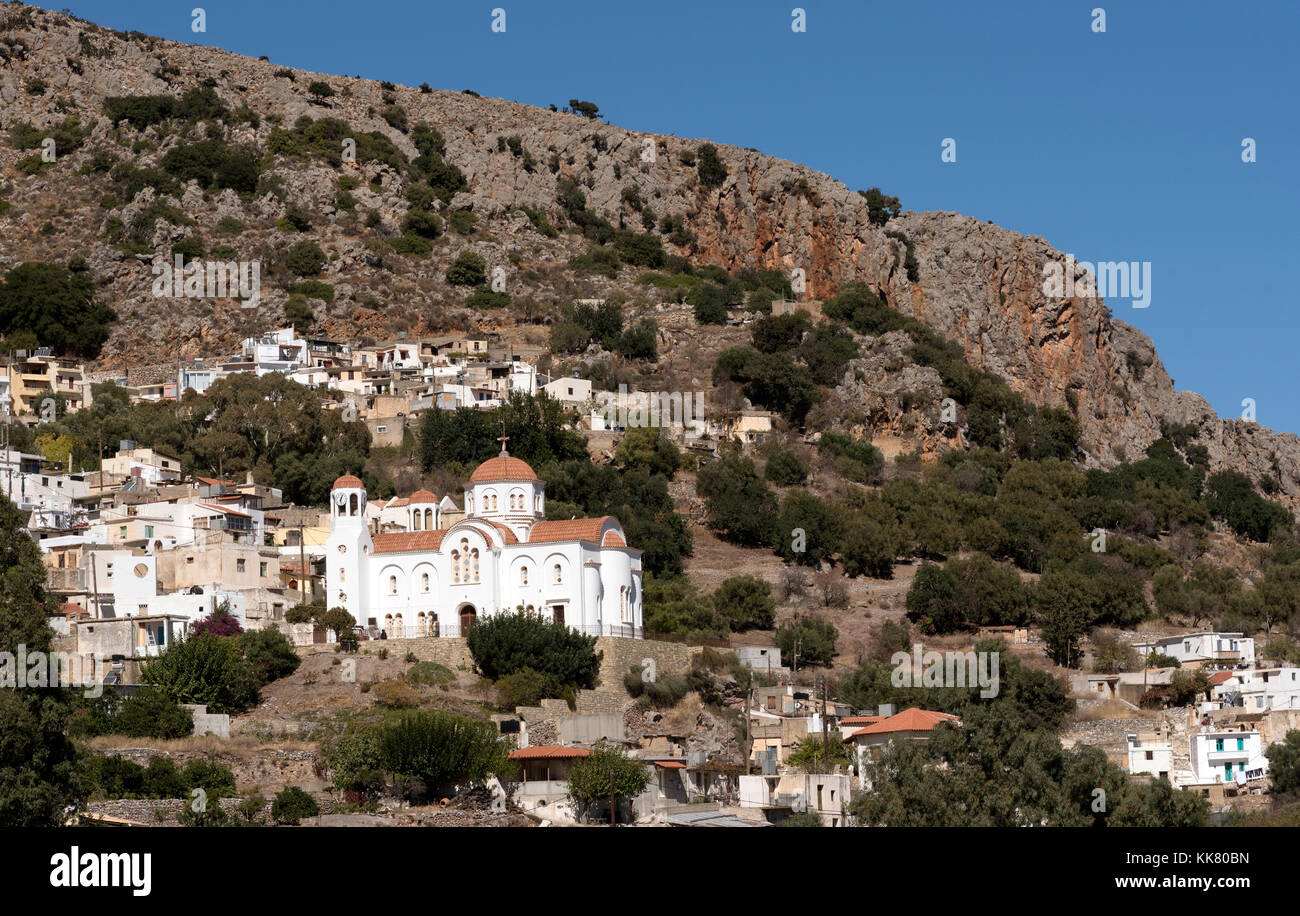 St George Church in Kritsa, Crete, Greece, October 2017. The church is ...