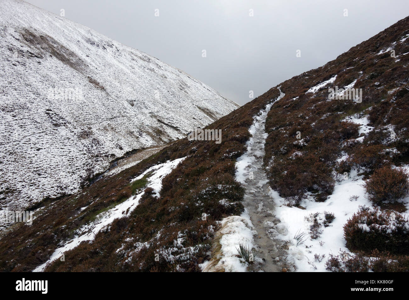 A Frozen Footpath in the Rigg Beck Valley Between the Wainwrights Ard ...