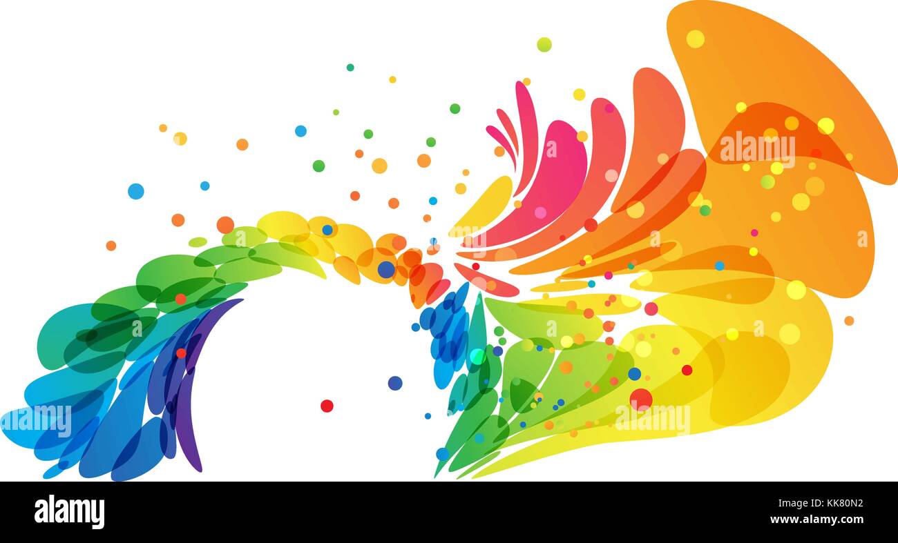 Color abstract round border on white background Stock Vector Image ...