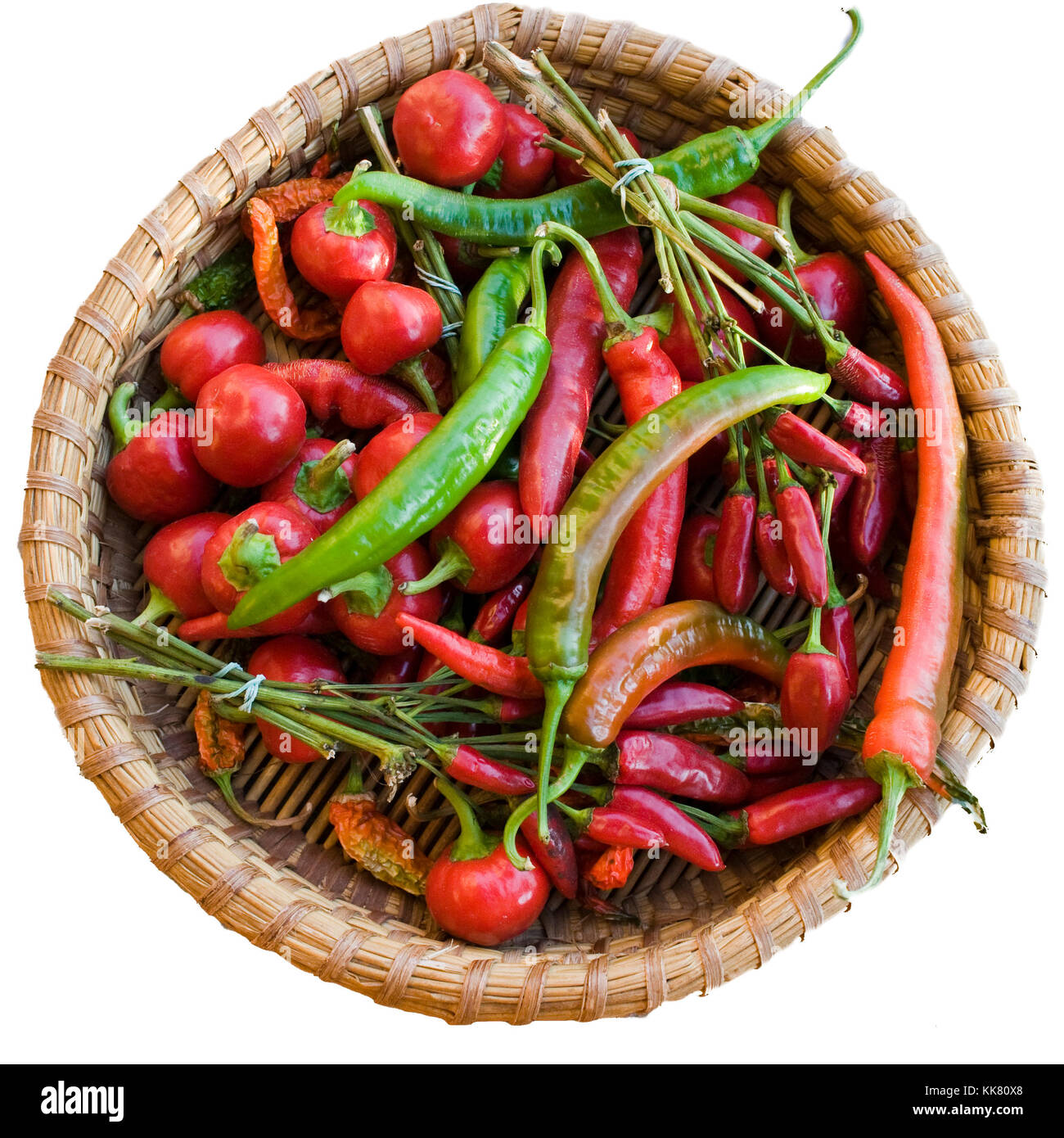 a basket full of chillies Stock Photo - Alamy