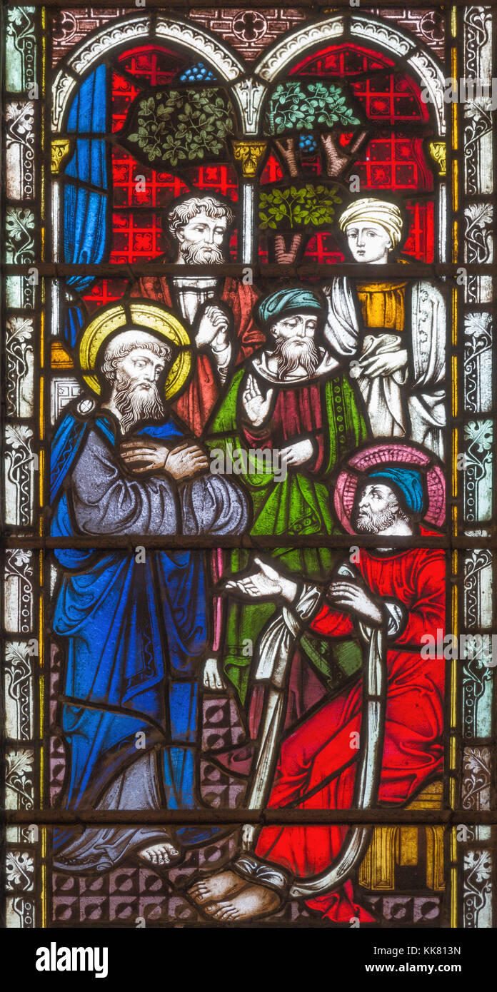 LONDON, GREAT BRITAIN - SEPTEMBER 19, 2017: The prophecy of Agabus ...