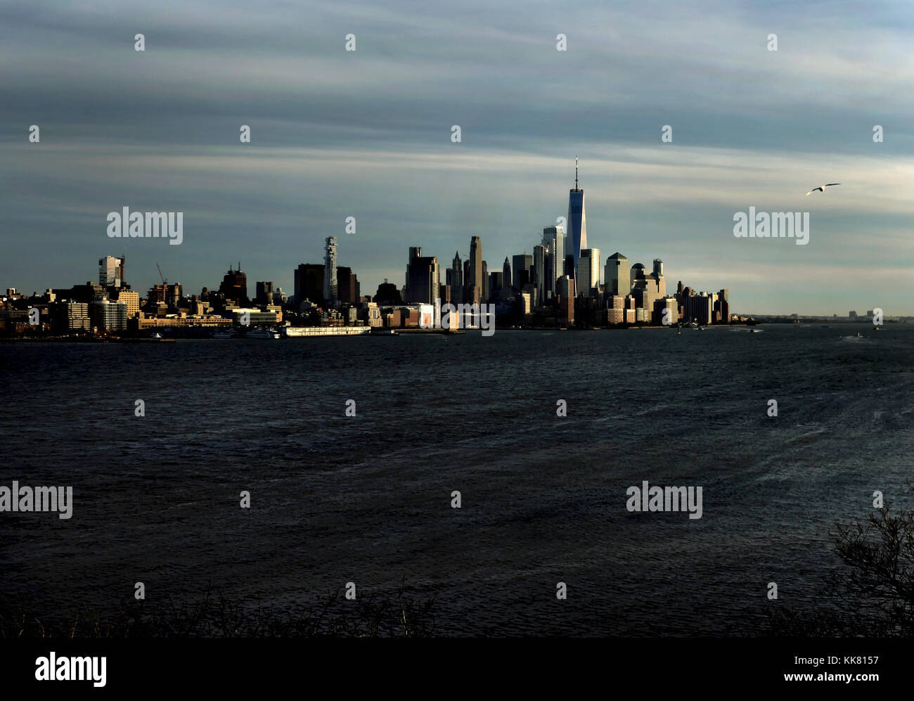 One World Trade Center (Freedom Tower), New York City, Sunset Stock ...