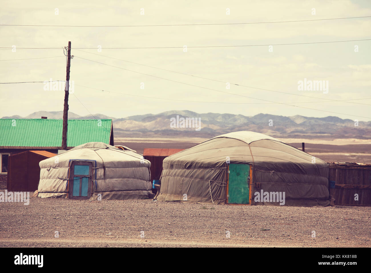 Traditional yurts home of Mongolia Stock Photo - Alamy