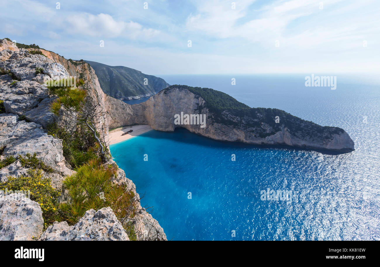 Beautiful Navagio Beach on Zakynthos Island in Greece Stock Photo - Alamy