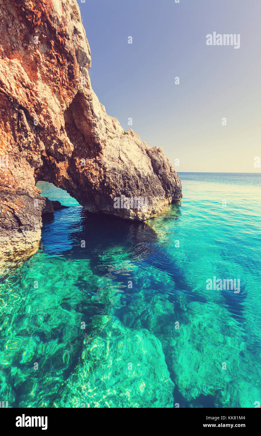Beautiful sea landscapes on Zakynthos Island in Greece Stock Photo - Alamy