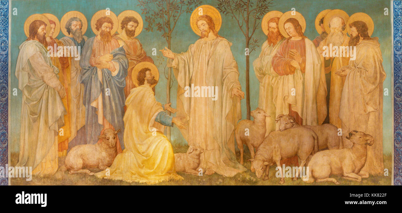 Jesus sheep fresco hi-res stock photography and images - Alamy