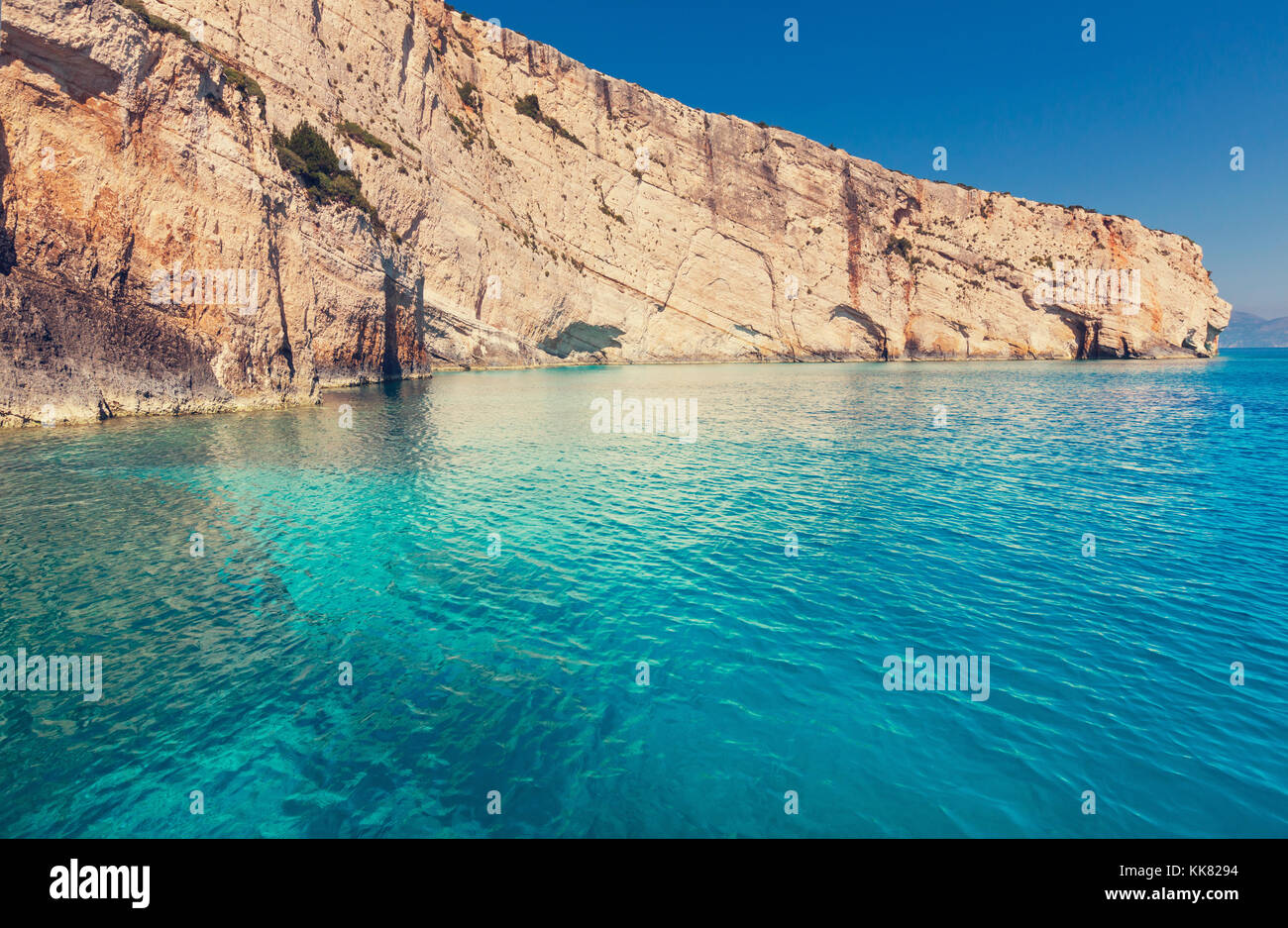 Beautiful sea landscapes on Zakynthos Island in Greece Stock Photo - Alamy