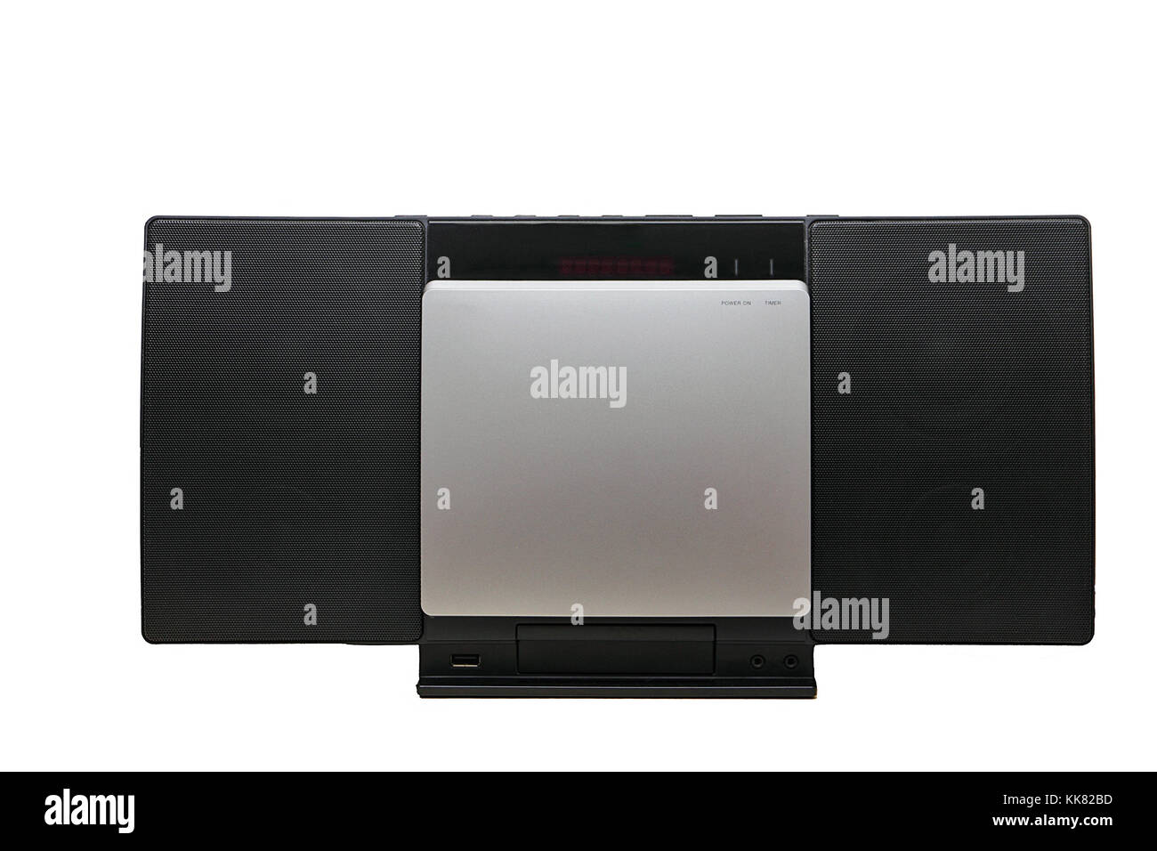 Mini music audio system isolated on white background Stock Photo - Alamy