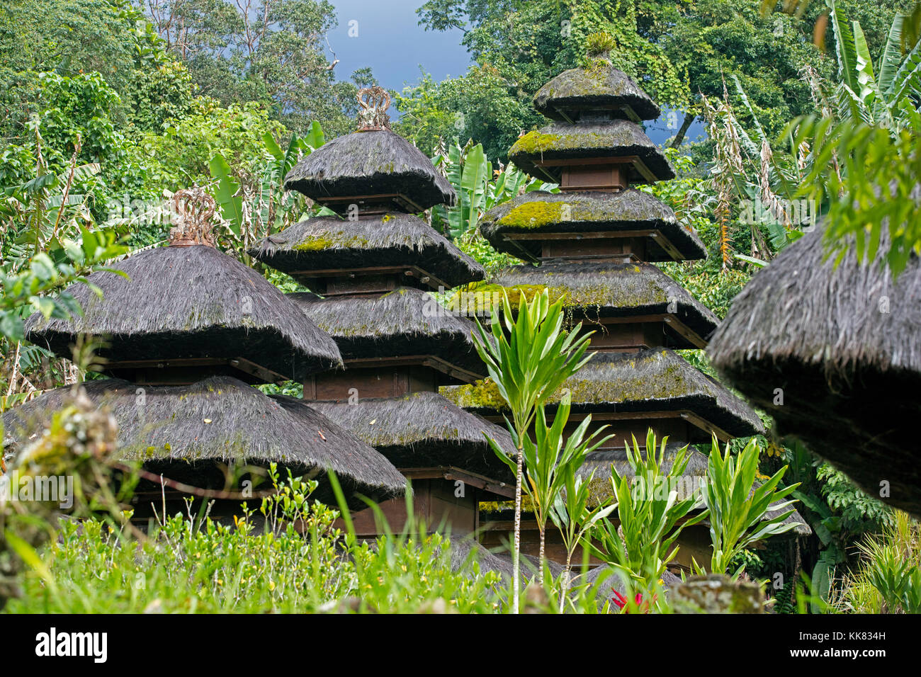 Multi-tiered meru towers at Pura Luhur Batukaru, Hindu temple in ...