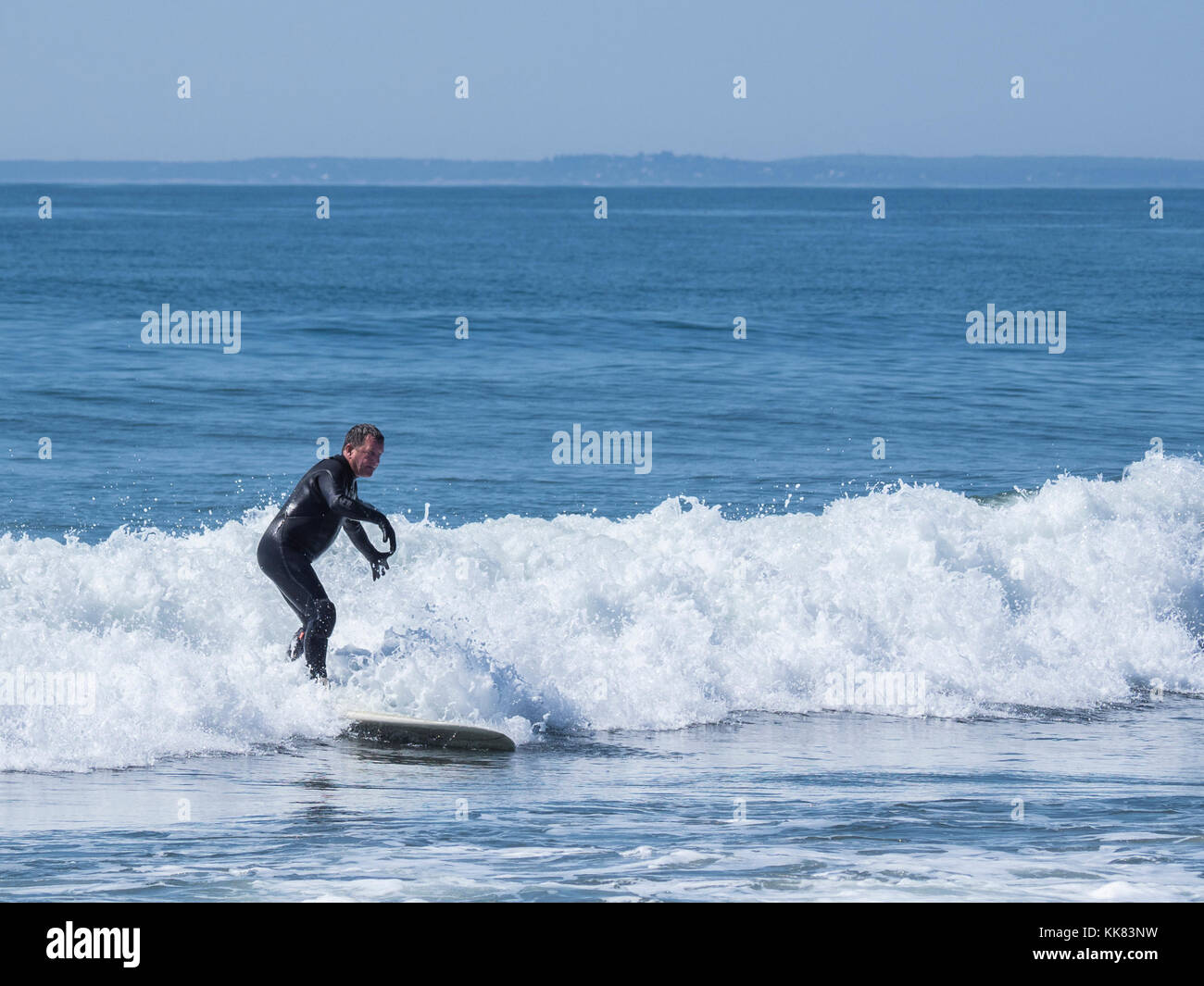 Cold water surfer, Lawrencetown Beach, Lawrencetown, Nova Scotia ...