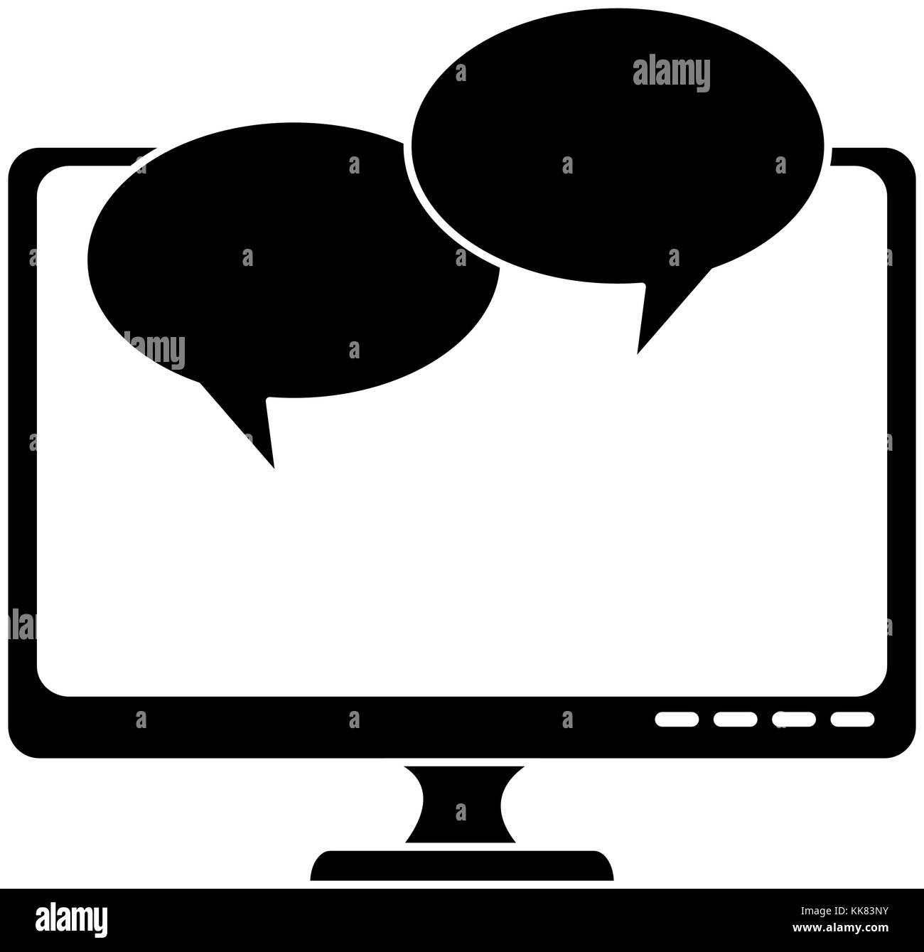 Text message screen bubbles Black and White Stock Photos & Images - Alamy