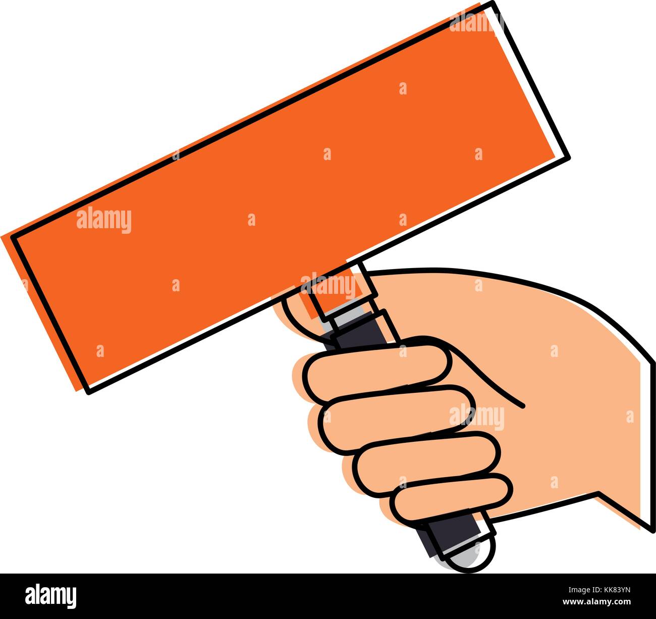 hand with banner icon Stock Vector Image & Art - Alamy