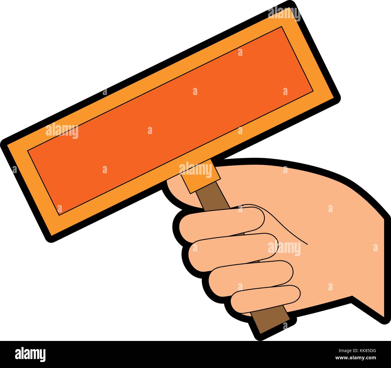 hand with banner icon Stock Vector Image & Art - Alamy
