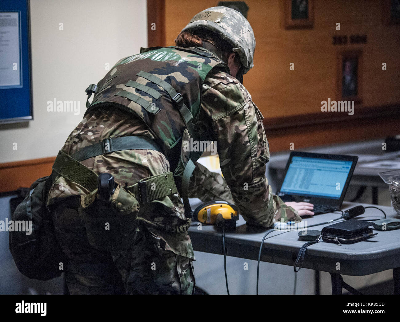 A U.S. Air Force 353rd Special Operations Support Squadron Airman ...