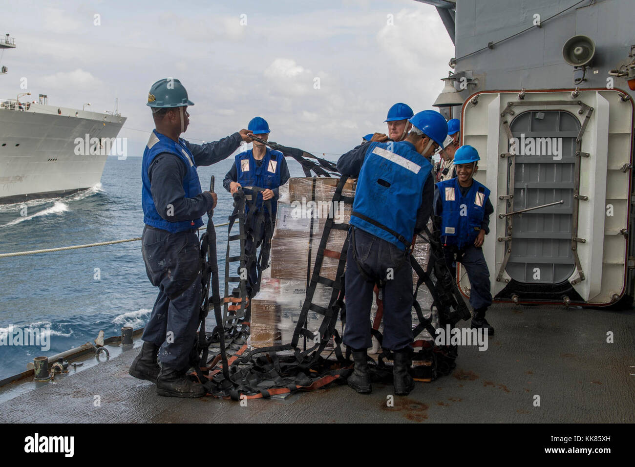 SOUTH CHINA SEA (Nov. 5, 2017) Sailors aboard the Ticonderoga-class ...