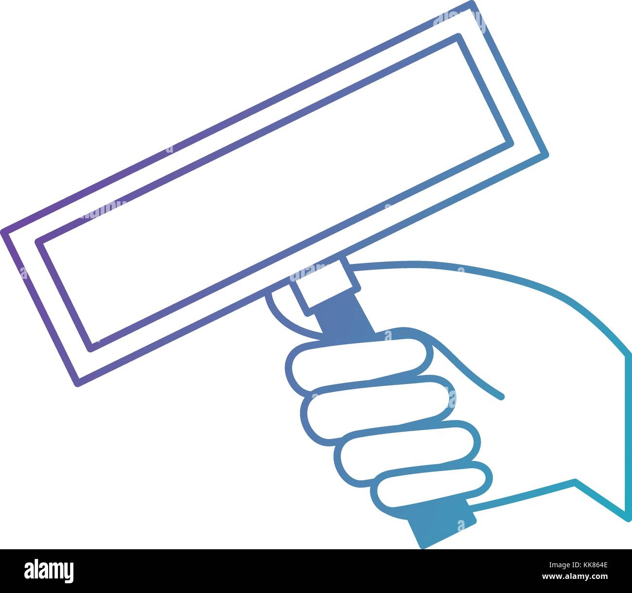 hand with banner icon Stock Vector Image & Art - Alamy