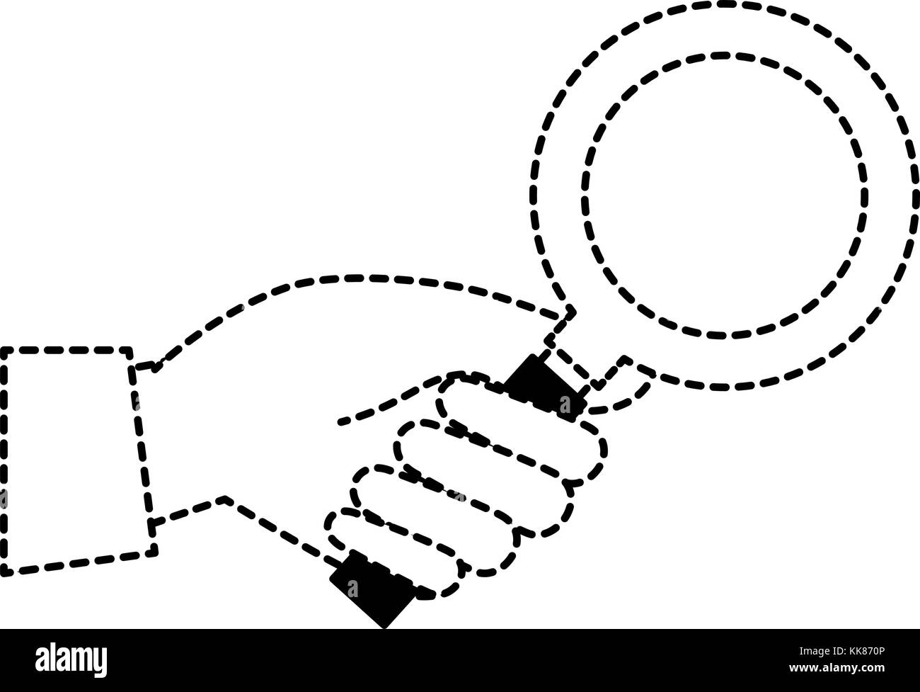 hand with search magnifying glass icon Stock Vector Image & Art - Alamy