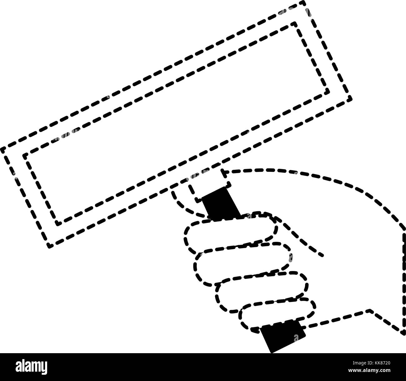 hand with banner icon Stock Vector Image & Art - Alamy