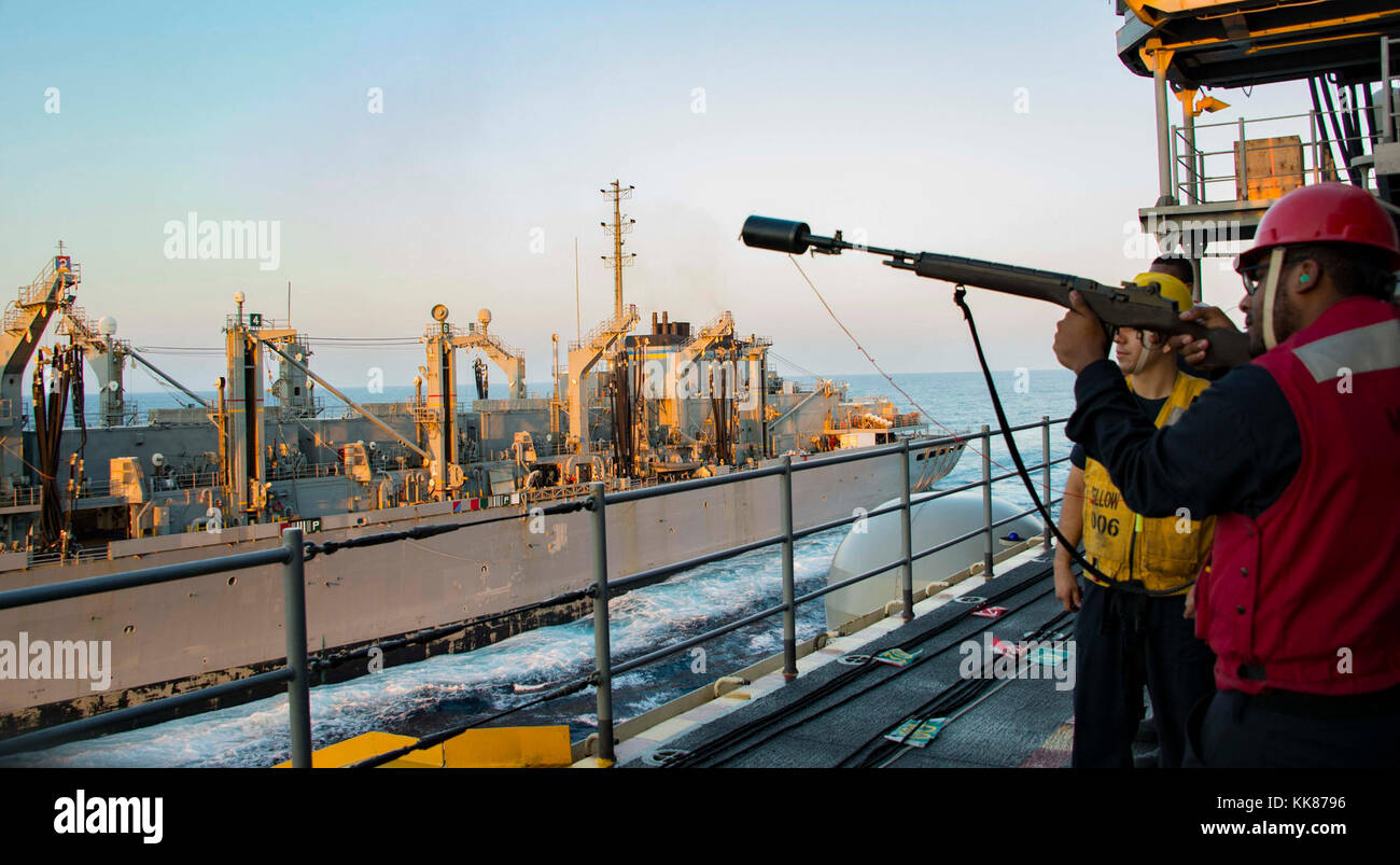 ATLANTIC OCEAN (Nov. 7, 2017) Gunner’s Mate Seaman Nathaniel Lozada ...