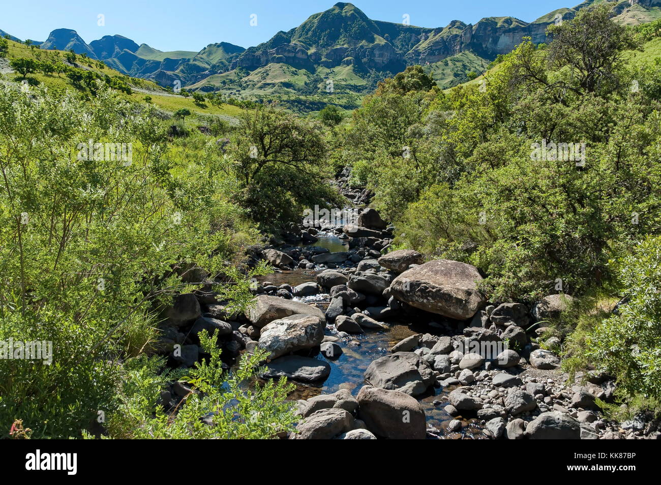 One from Thukela River in Drakensberg mountain, South Africa Stock ...