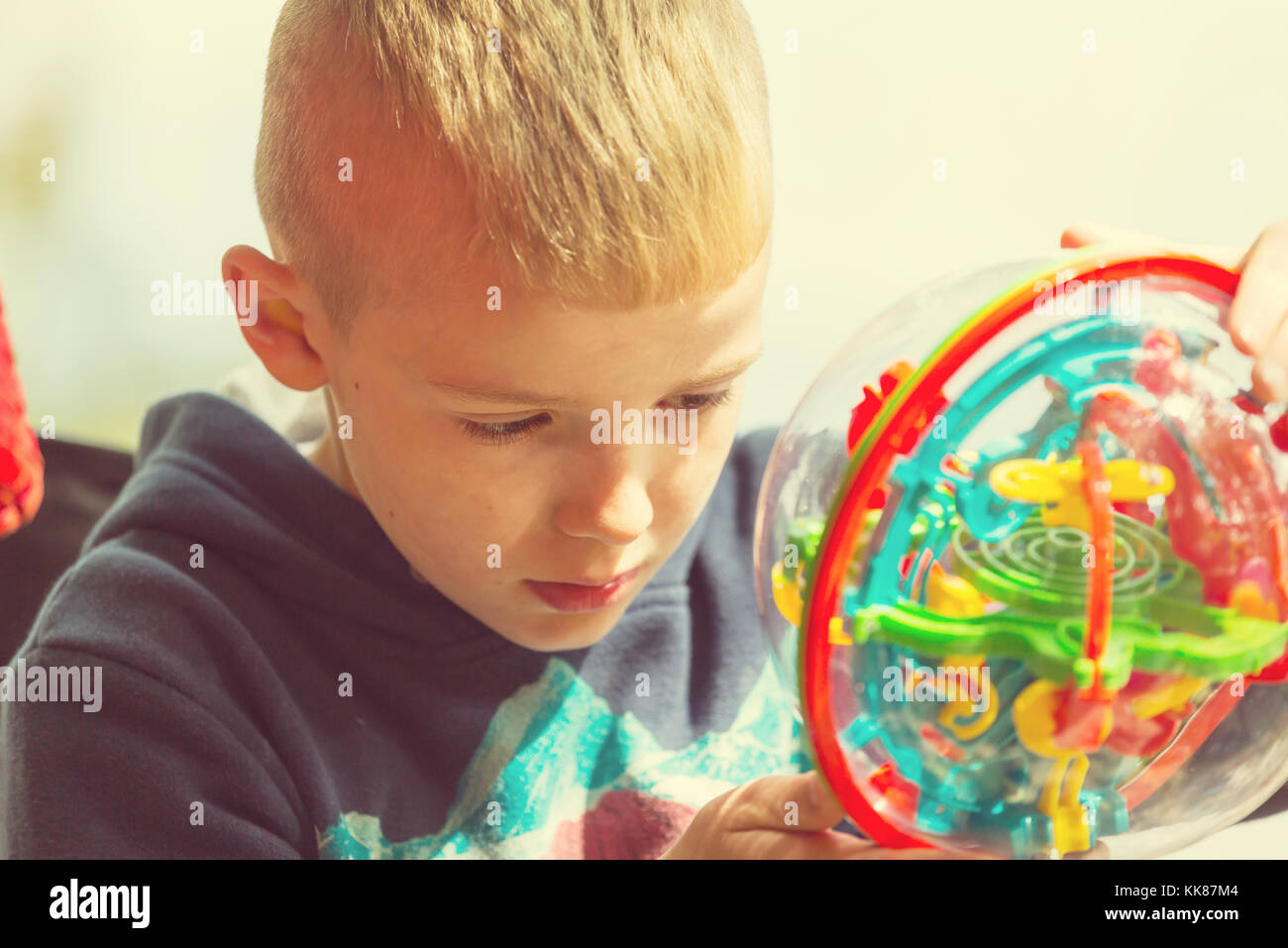 Boy is playing in the open air Stock Photo - Alamy