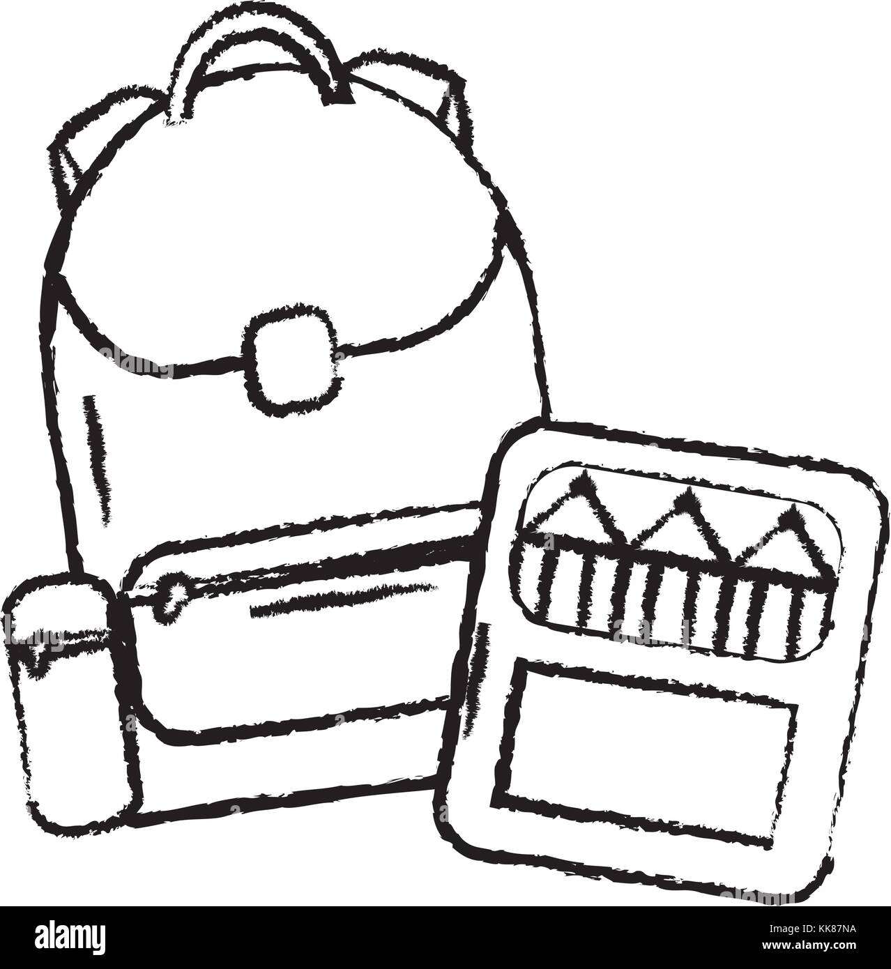 backpack with school supplies icon image Stock Vector Image & Art - Alamy