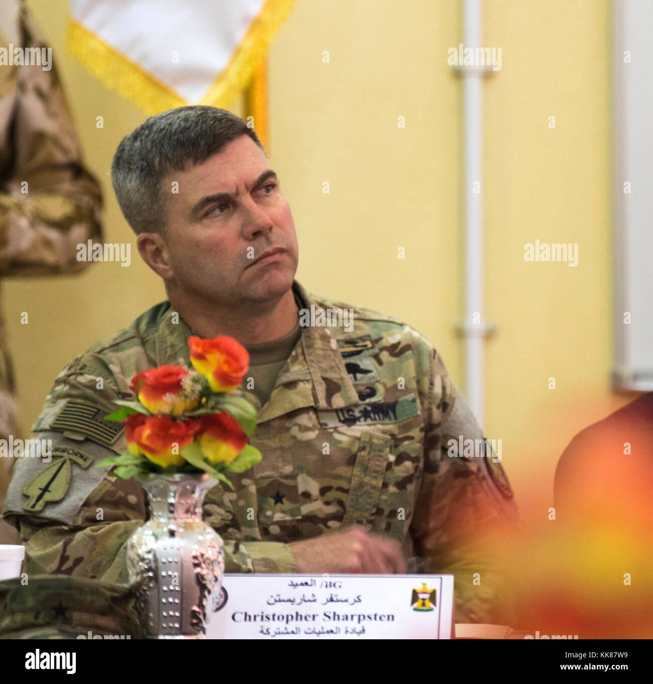 CAMP TAJI, Iraq (Nov. 7, 2017) – Brig. Gen. Christopher Sharpsten, CJ4 ...