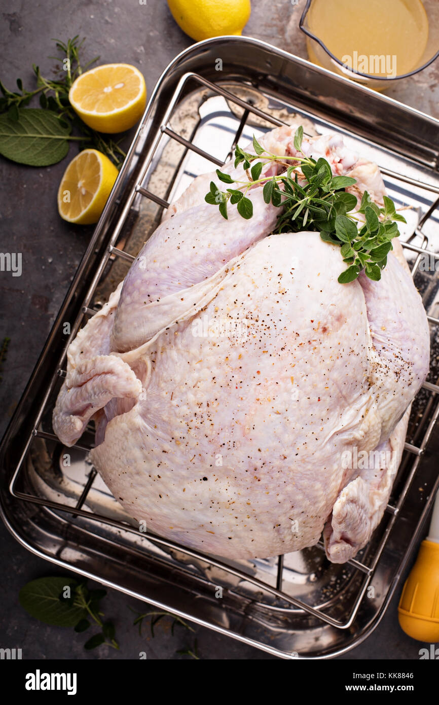 Overhead roasted thanksgiving turkey hi-res stock photography and ...