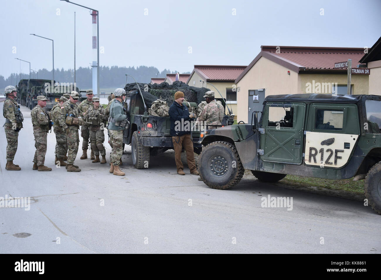 U.S. Soldiers with the Raptor Observer Controller Team and Soldiers ...