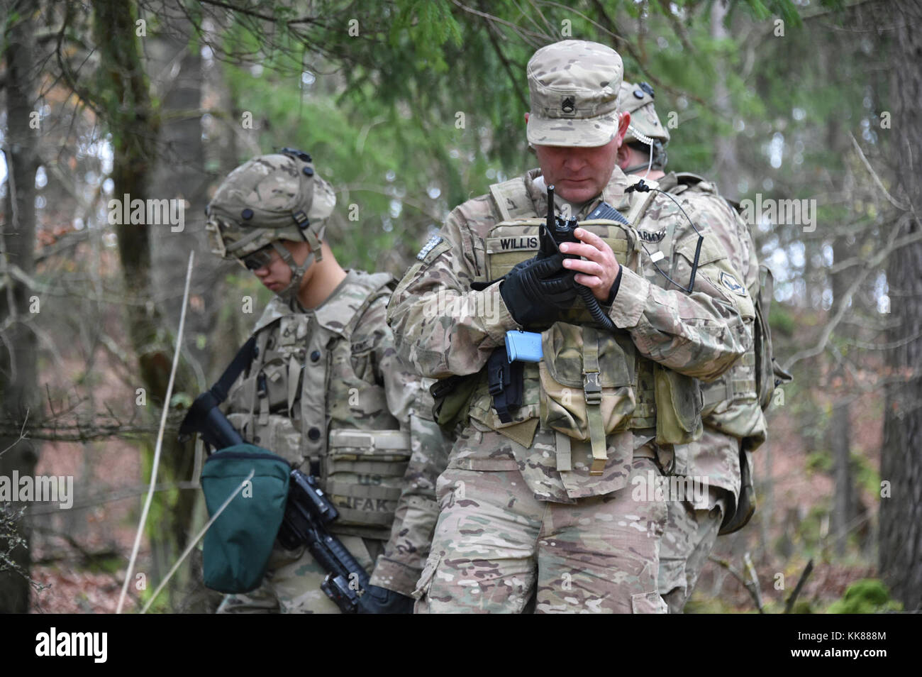 U.S. Army Staff Sgt. Jeffrey Willis, an Observer Controller with the ...