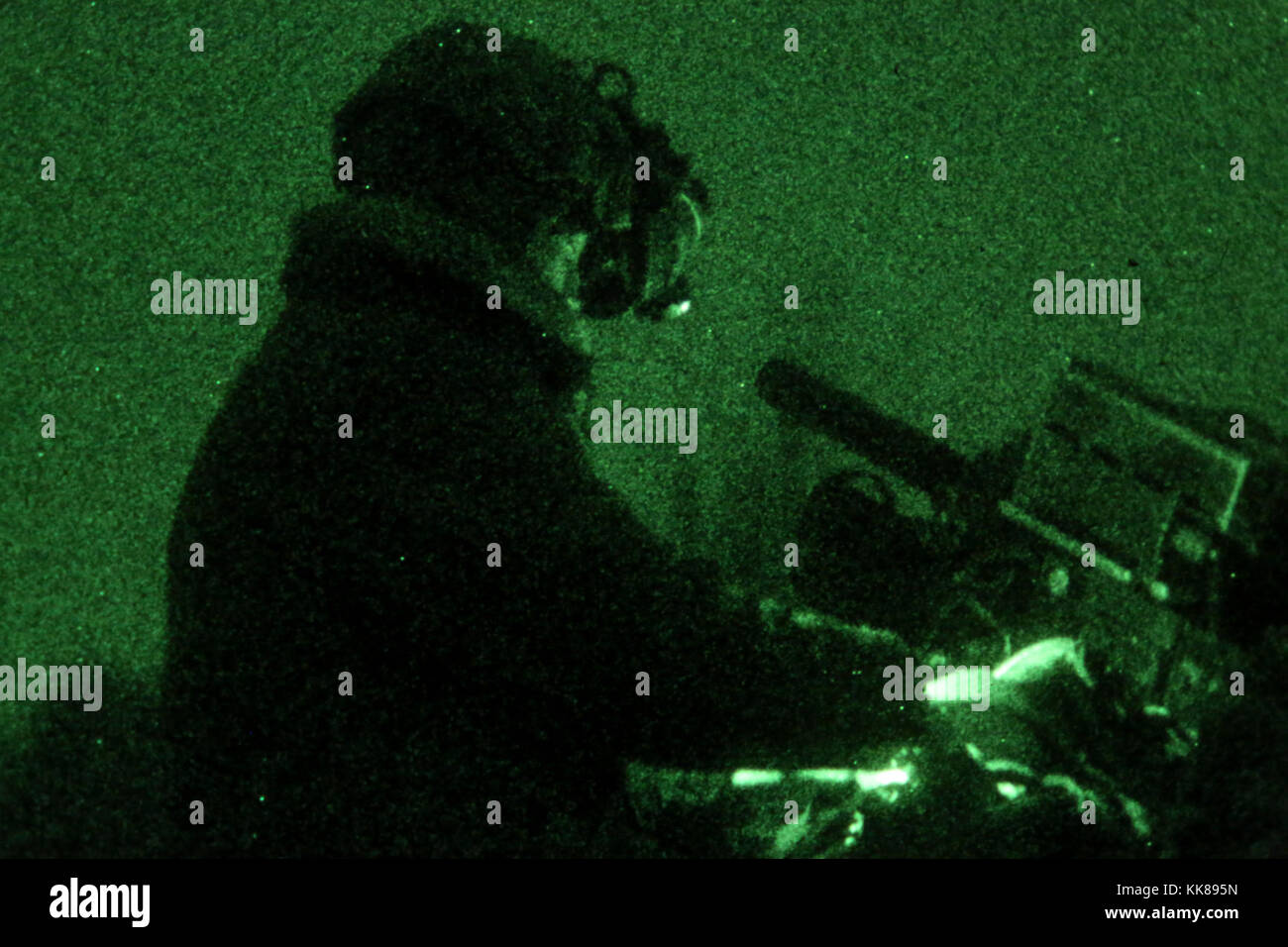 U.S. Soldiers of 1st Battalion, 4th Infantry Regiment looks at a map ...