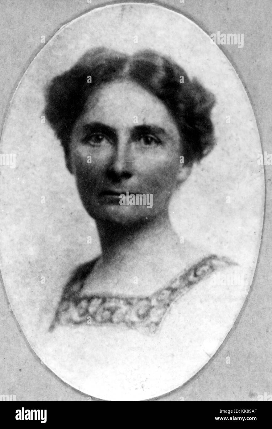 Portrait of Florence Bascom, who received the first PhD granted to a ...