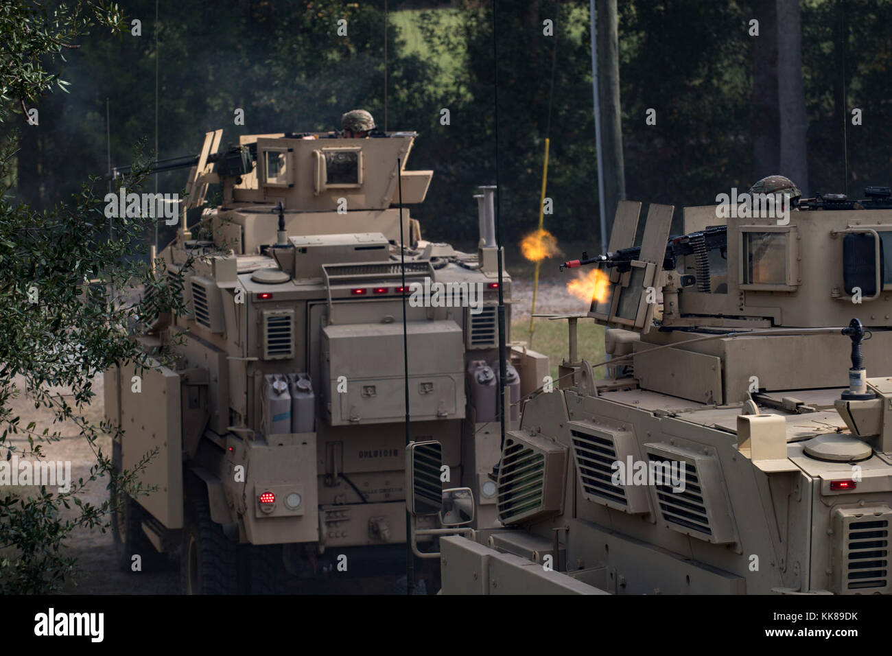 Members of the 820th Base Defense Group demonstrate capabilities to the ...