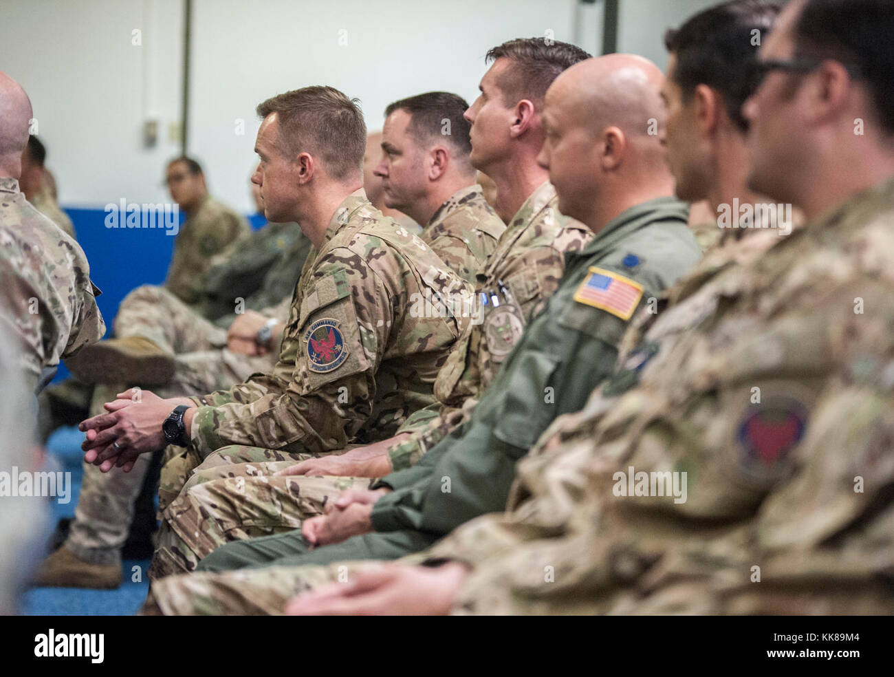 Airmen assigned to the 353rd Special Operations Group listen to U.S ...