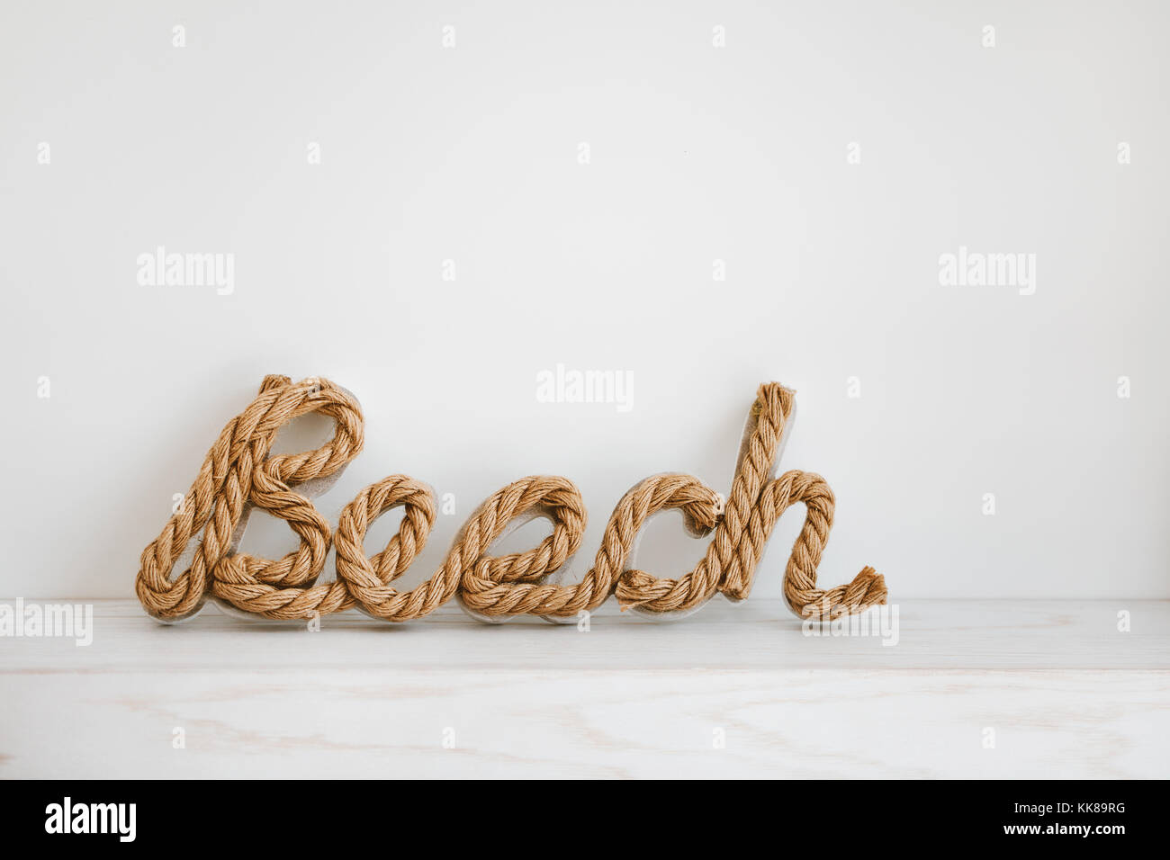 Handmade lettering BEACH Stock Photo - Alamy