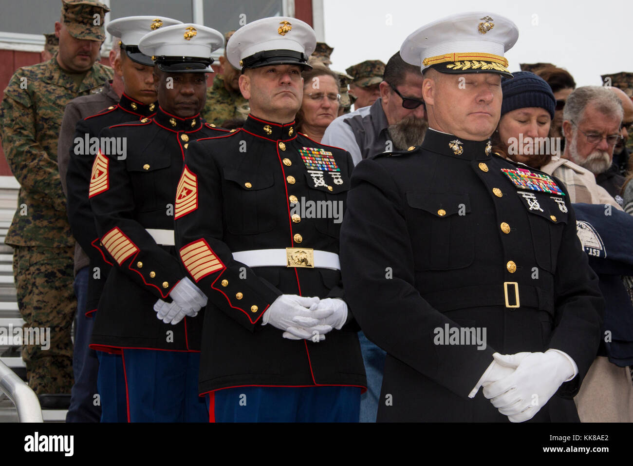 U.S. Marine Corps Brig. Gen. Julian D. Alford, right, commanding ...
